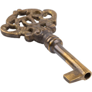 UNIQANTIQ HARDWARE SUPPLY Hand Aged Solid Brass Skeleton Key | Wayfair