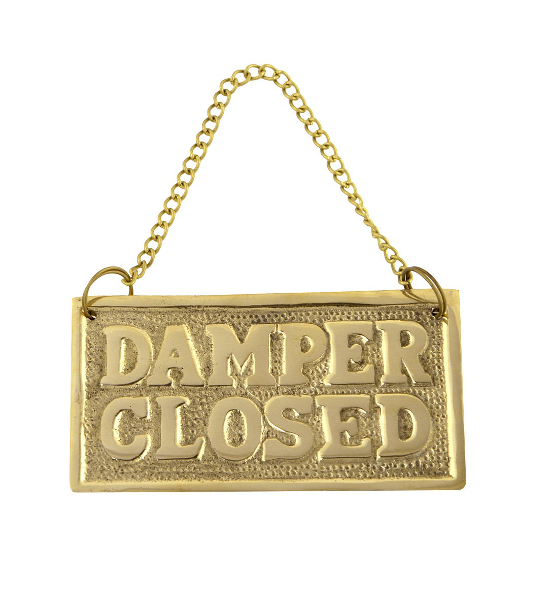 Breakwater Bay Bakke Solid Brass Hanging Open Closed Damper Sign | Wayfair