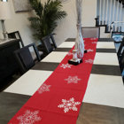 The Holiday Aisle® Rectangular Christmas Polyester Table Runner ...