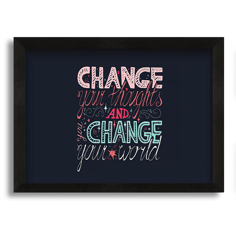 Maturi Change Your Thoughts 4 - Picture Frame Typography on Canvas ...