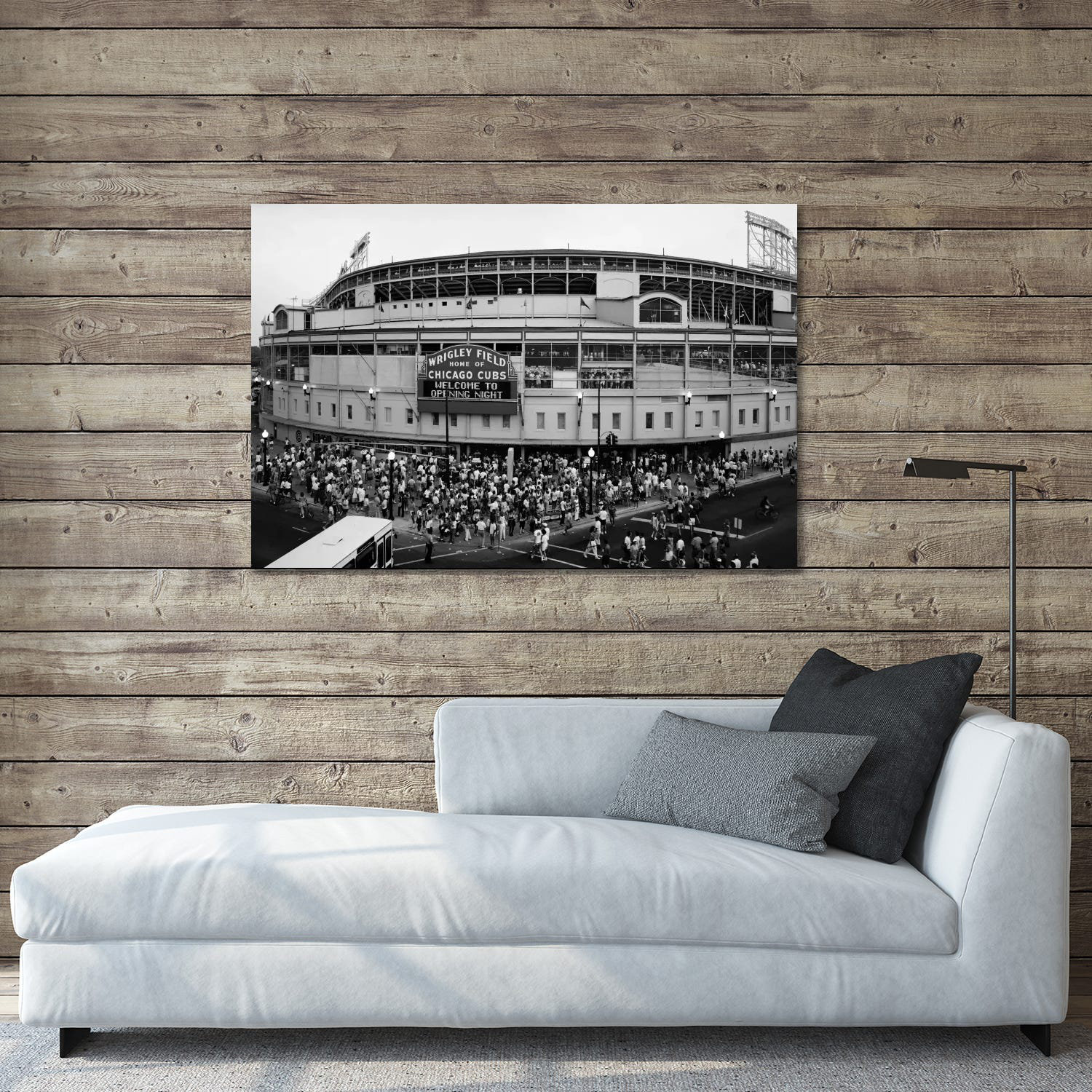 Hokku Designs Wrigley Field In B&W (from 8/8/88 - The First Night Game ...