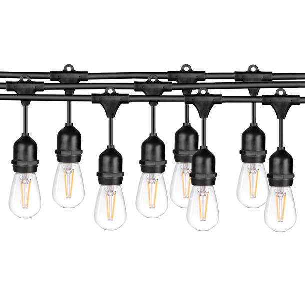 HometownEvolutionInc Edison String Lights Outdoor 50 - Bulb Plug-in ...