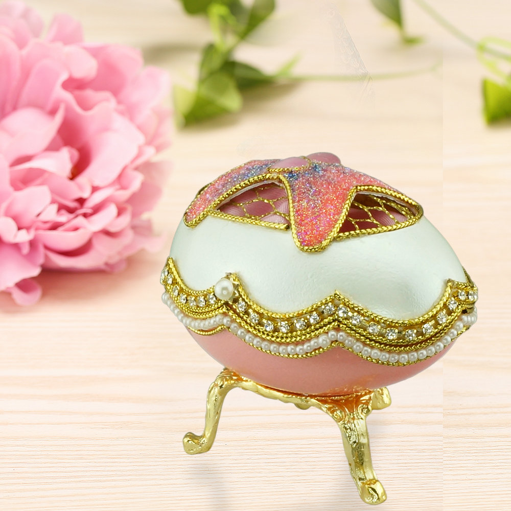 MatashiCrystal Butterfly Eggshell Trinket Music Box Sculpture | Wayfair