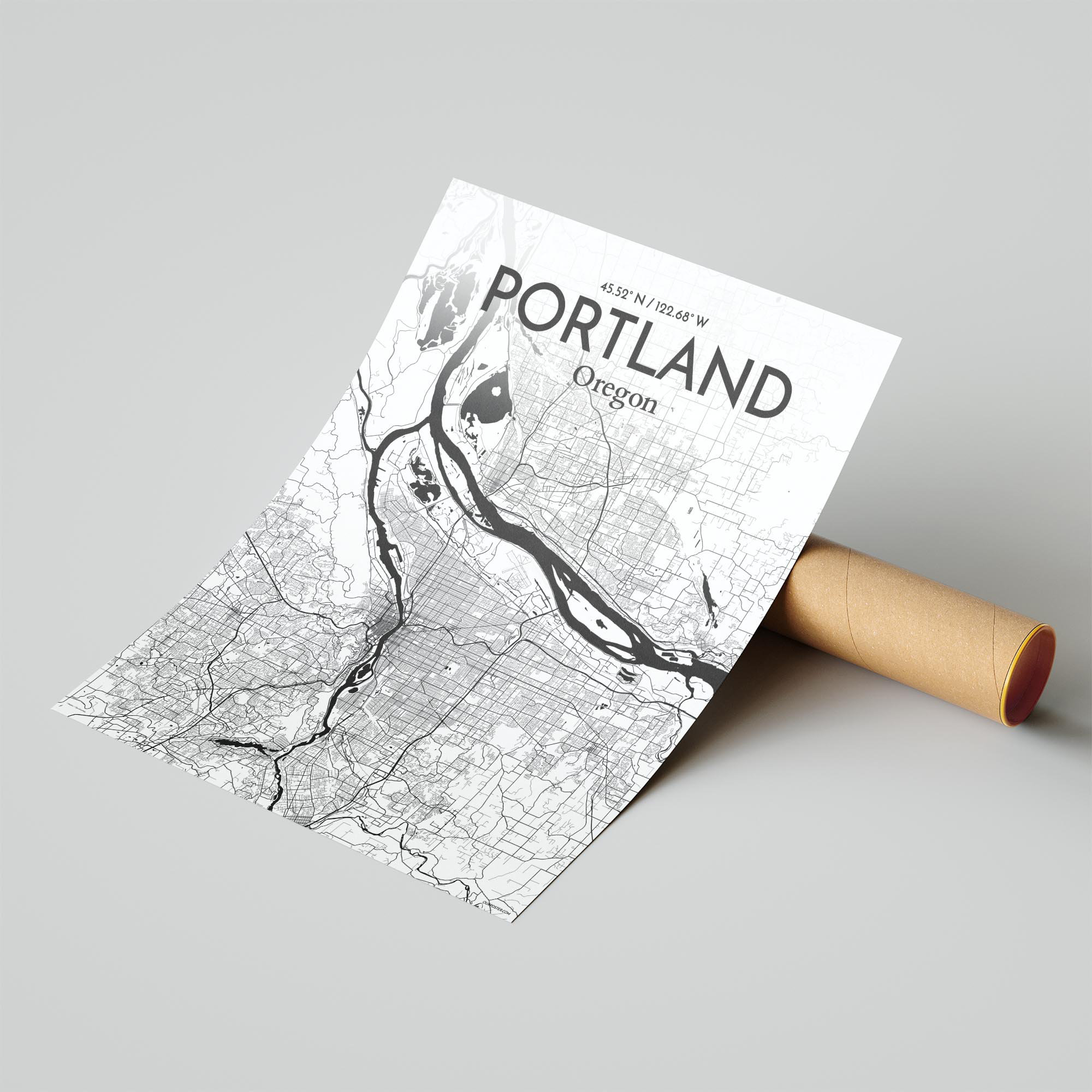 OurPoster.com Portland City Map - Panoramic Graphic Art | Wayfair