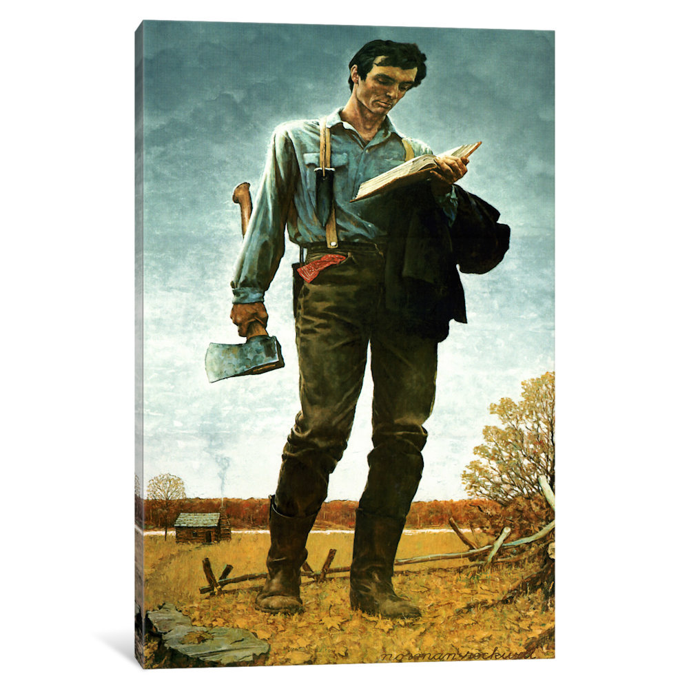 Vault W Artwork Lincoln The Railsplitter by Norman Rockwell - Print on ...