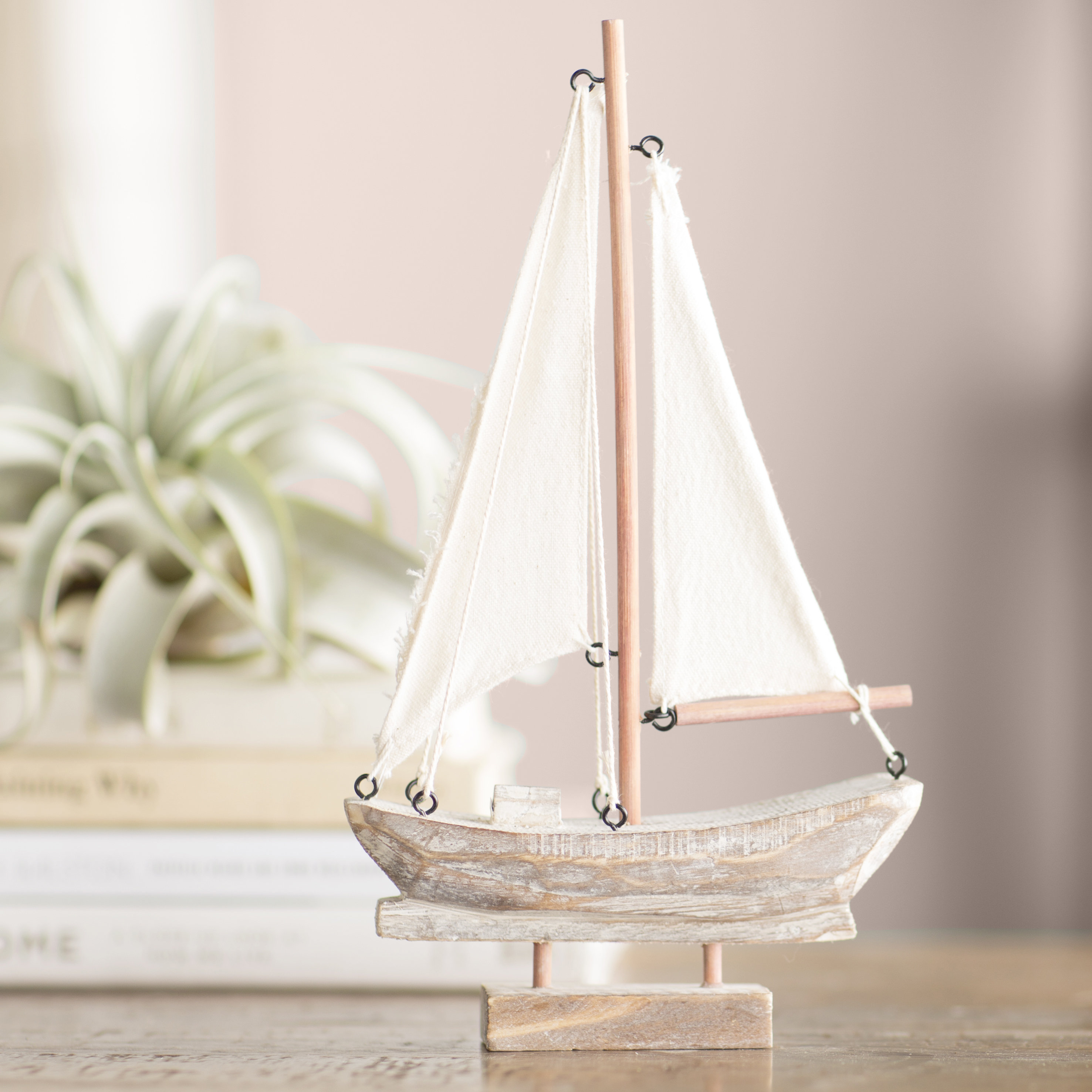 Breakwater Bay Murad Handcrafted Nautical Wooden Sail Boat & Reviews ...