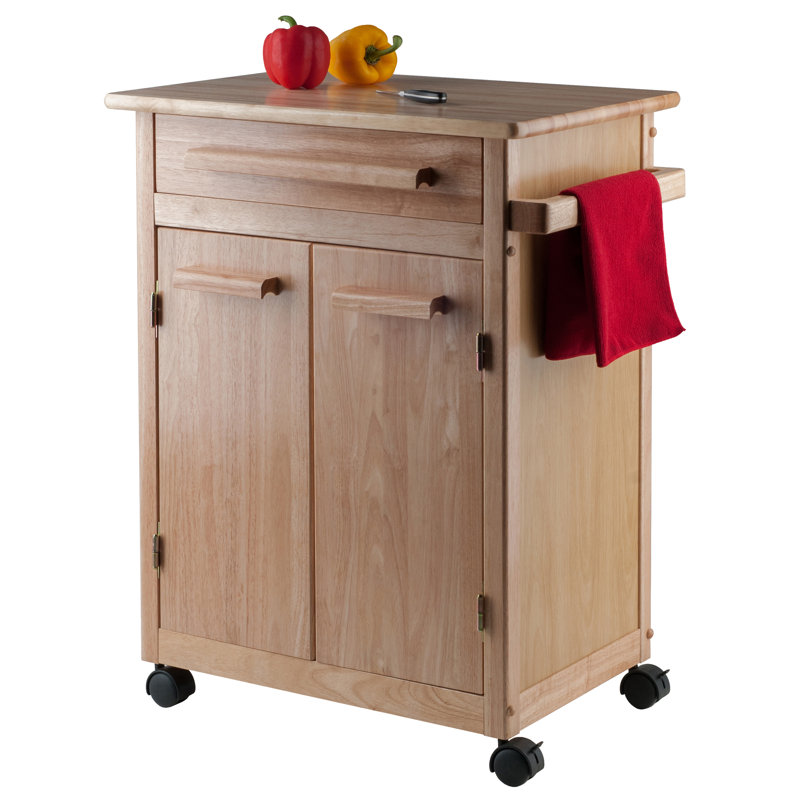 Red Barrel Studio® Baca Solid Wood Kitchen Cart & Reviews | Wayfair