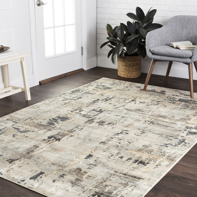 Williston Forge Aiken Abstract Ivory Area Rug & Reviews | Wayfair