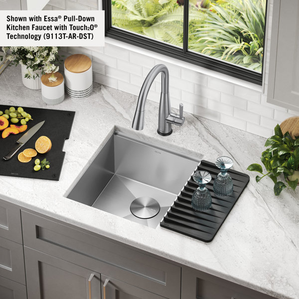Delta Rivet™ 17" L Workstation Bar Prep Kitchen Sink Undermount 16 ...