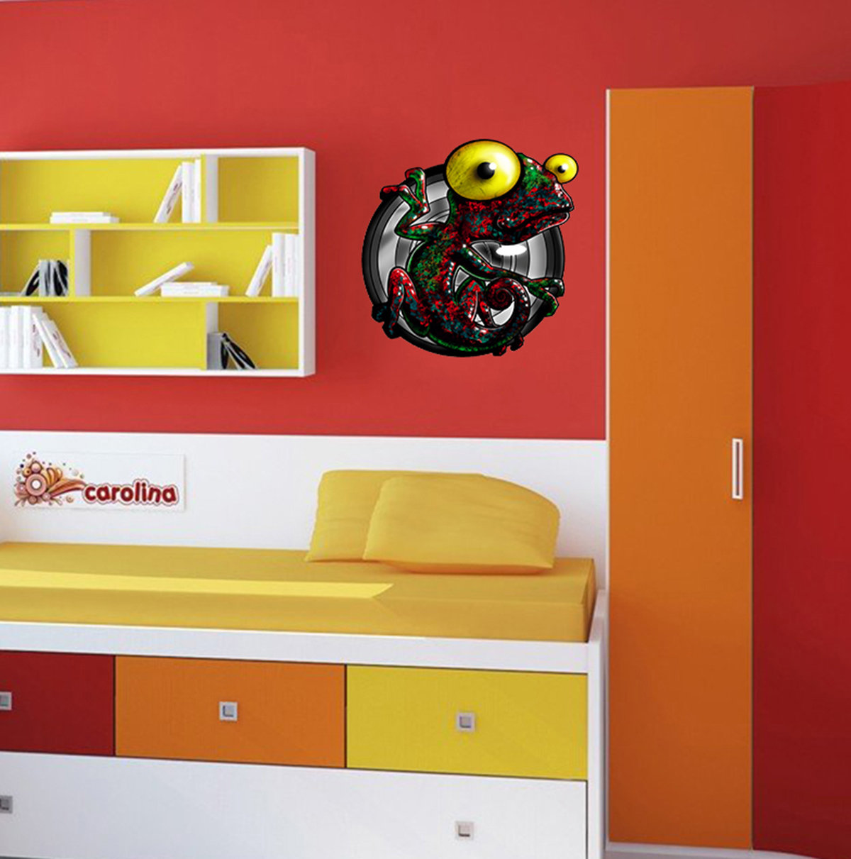 Trinx Chameleon Wall Sticker, Chameleon Wall Decal, Chameleon Sticker ...