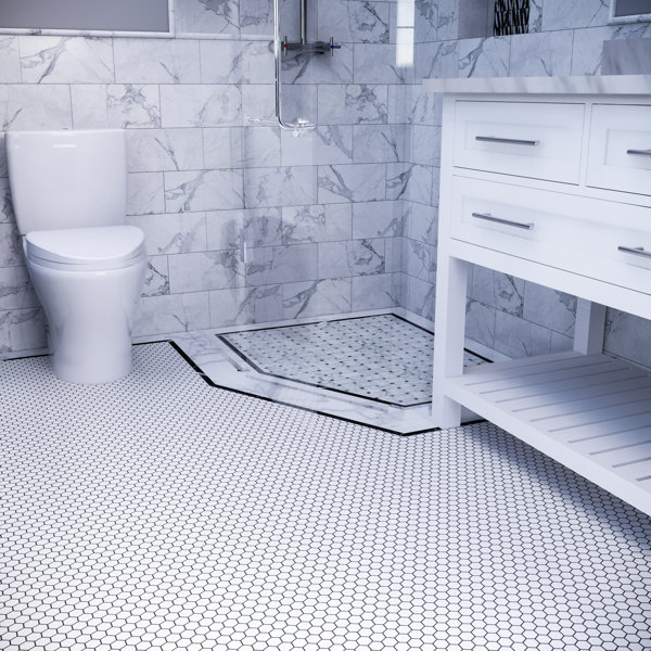 Supreme Tile Tiny 1" x 1" Porcelain Mosaic Wall & Floor Tile & Reviews ...