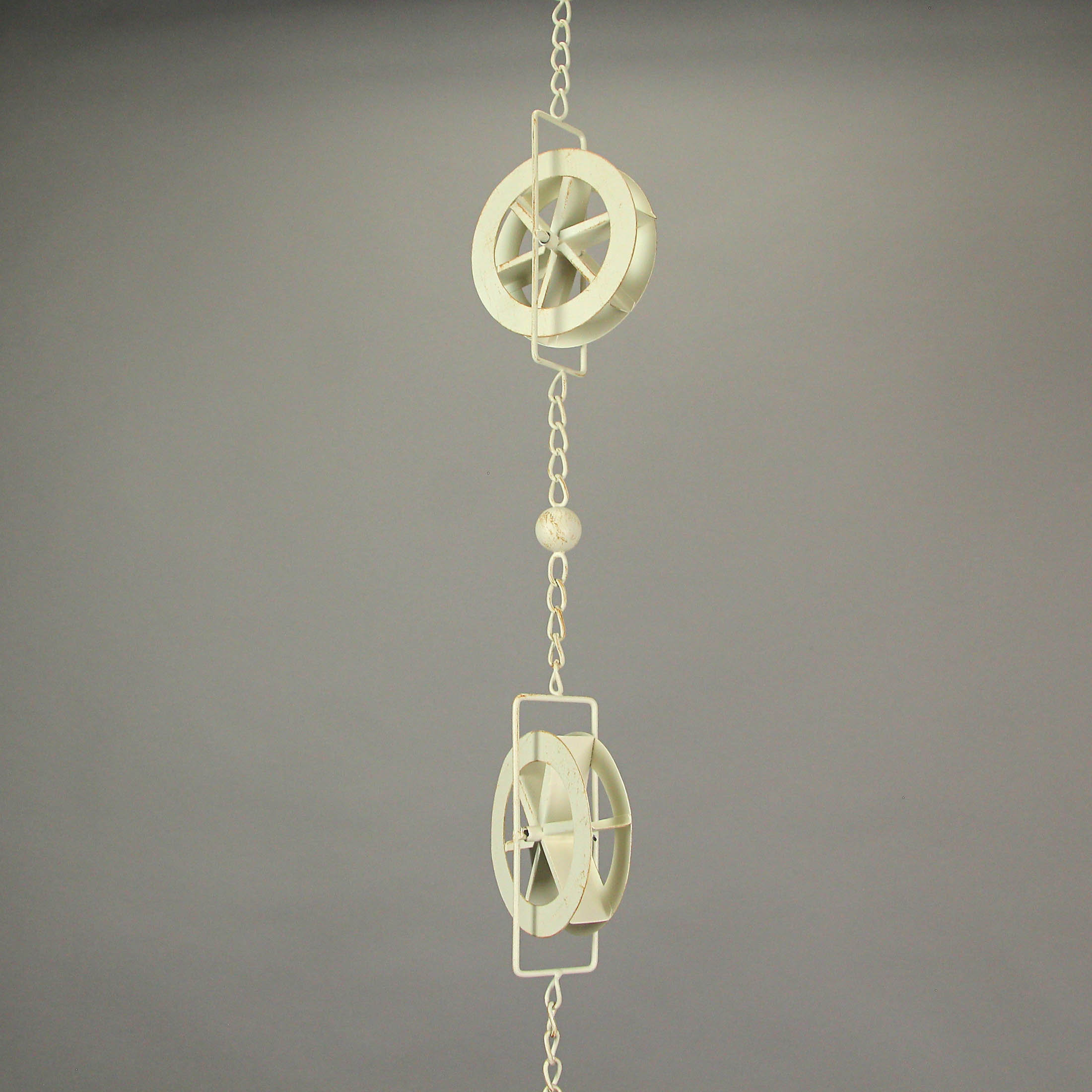 Williston Forge 68 Inch Metal Water Wheel Rain Chain | Wayfair