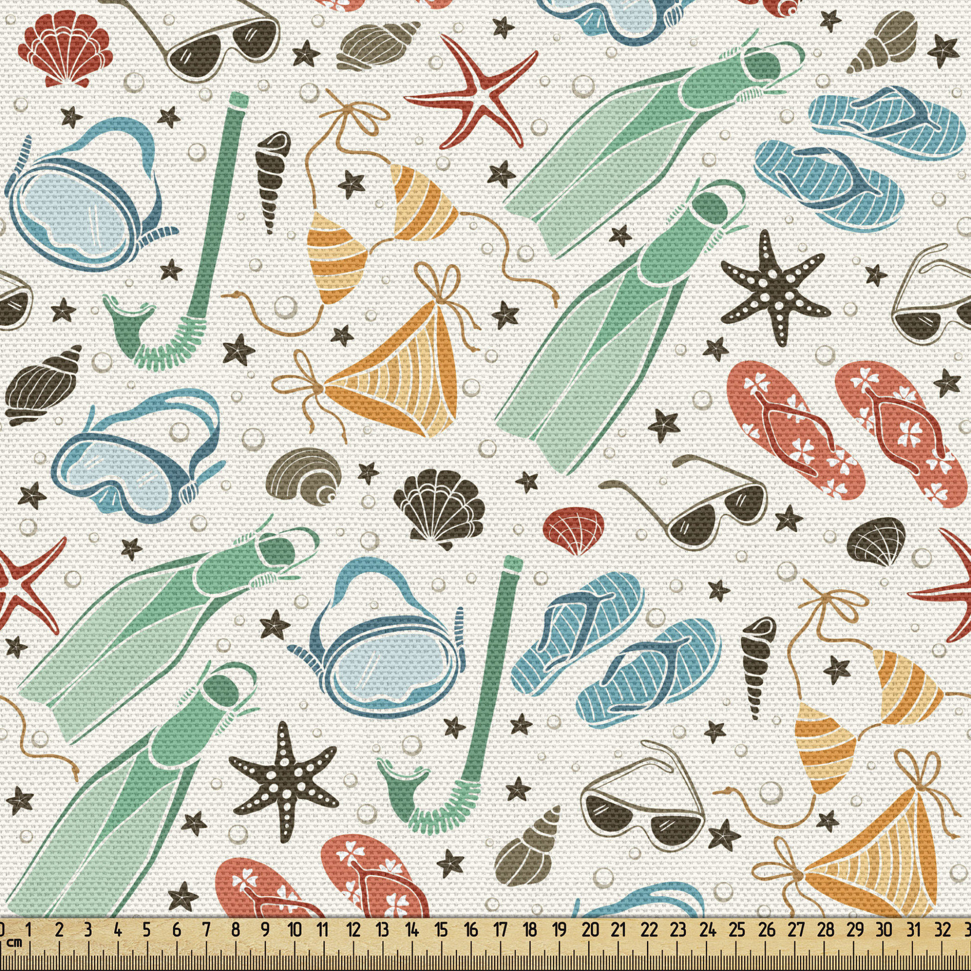 Beach Pattern Fabric