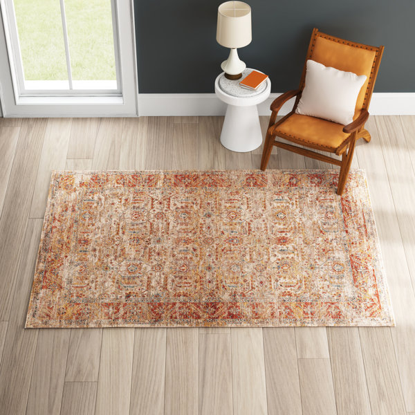 Langley Street Gorsuch Rust/Cream Area Rug & Reviews | Wayfair