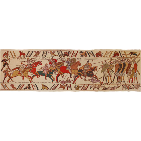 Bungalow Rose Cotton Bayeux Tapestry Hastings Battle Wall Hanging | Wayfair