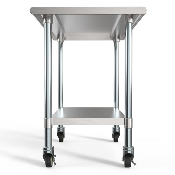 KoolMore 30"W Adjustable Height Stainless Steel Top Workbench | Wayfair