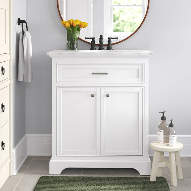 Three Posts™ Goyette 30'' Free-standing Single Bathroom Vanity with ...
