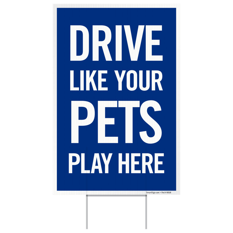 SmartSign Drive Like Your Pets Play Here Sign | Wayfair