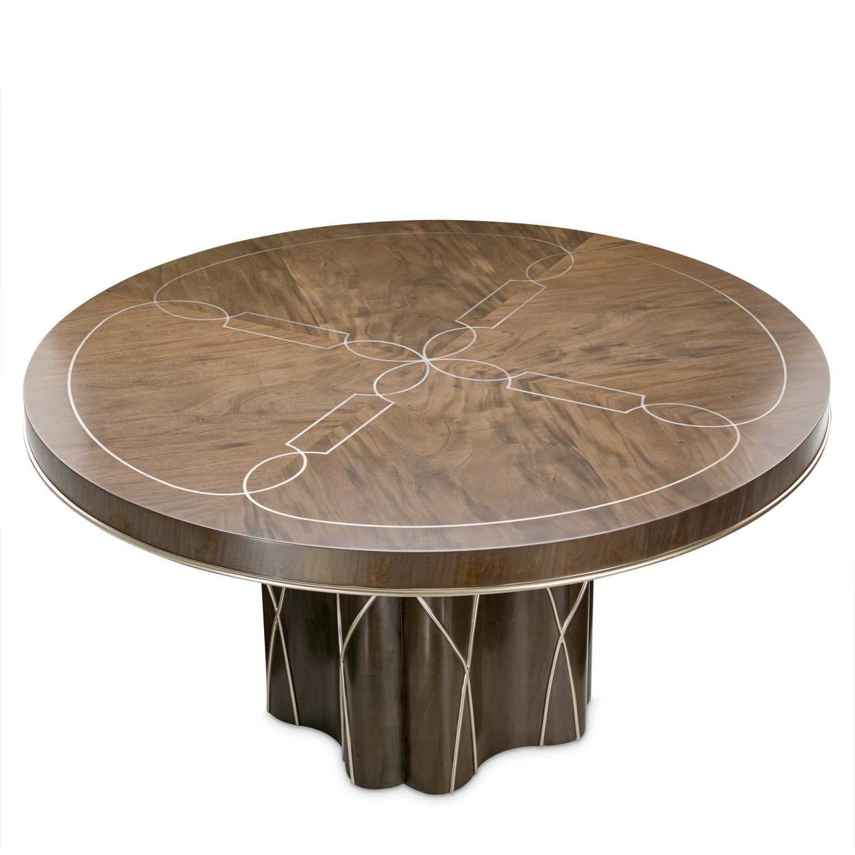 Michael Amini Villa Cherie Round Pedestal Dining Table | Wayfair