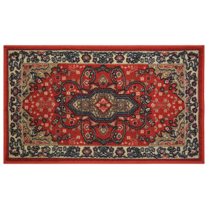 World Menagerie Persian Isfahan Red Low Pile Rug & Reviews | Wayfair