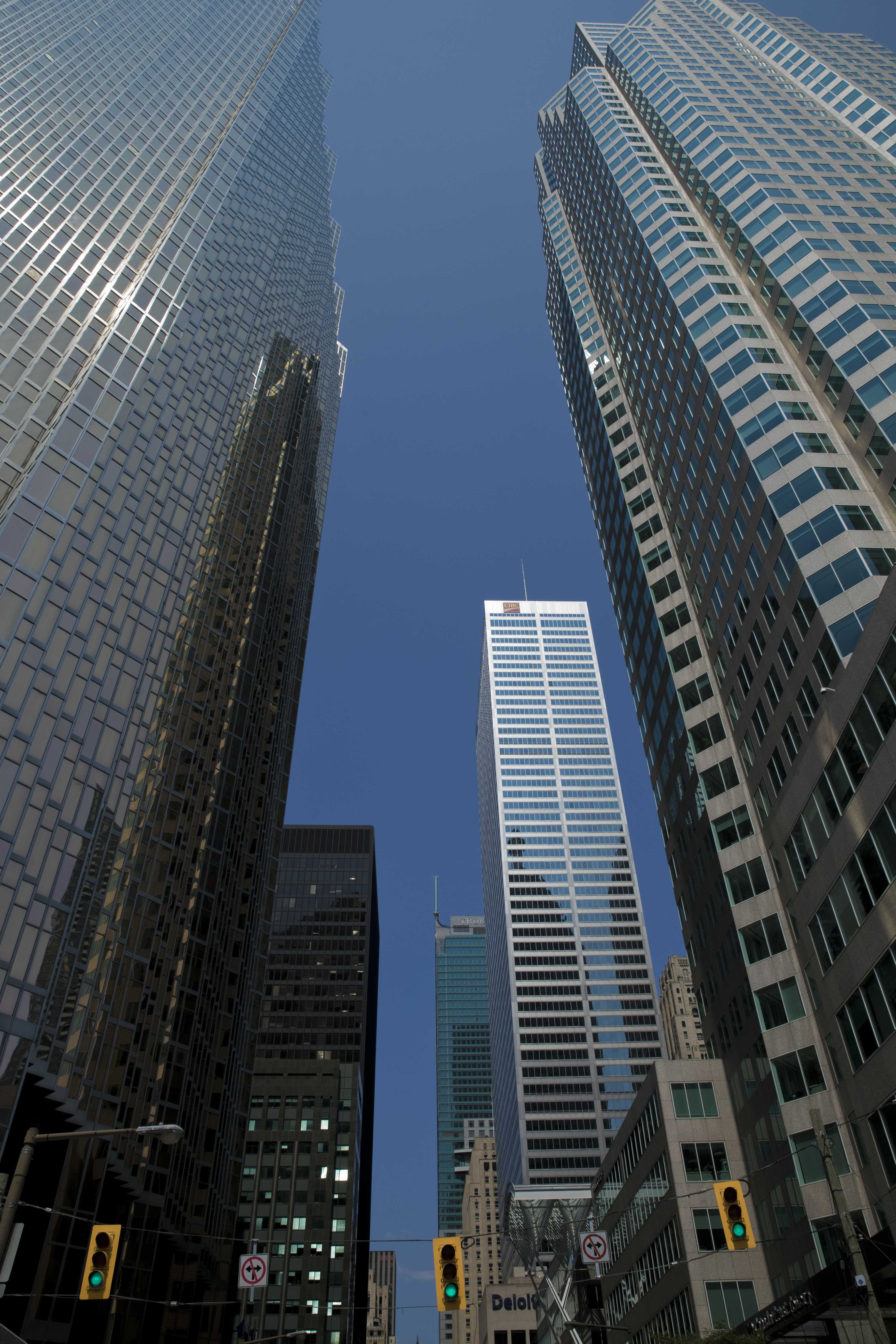 Ebern Designs Skyscrapers In Downtown Toronto - Wrapped Canvas ...