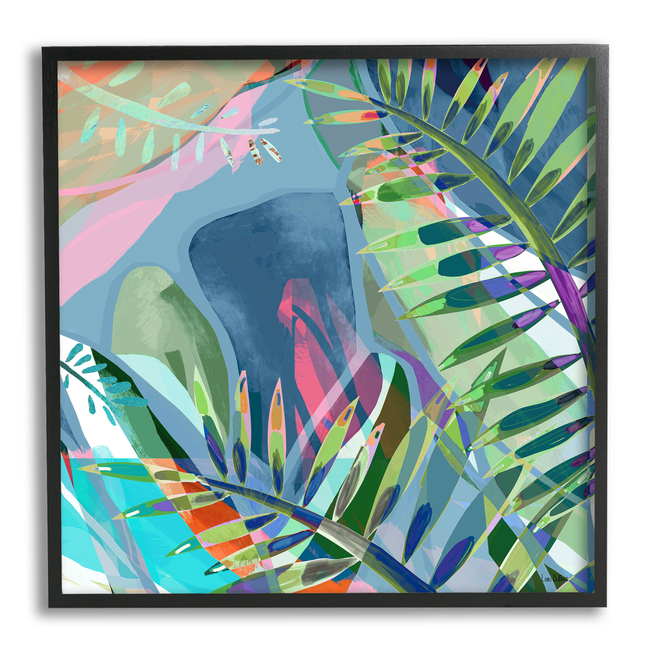 Stupell Industries Bold Fern Leaf Overlapping Collage by - Graphic Art ...