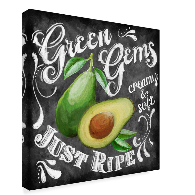 Wrought Studio Chalkboard Avocado On Canvas by Art Licensing Studio ...