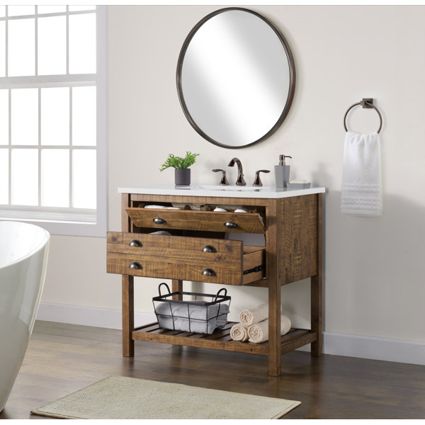 Three Posts™ Grigg 37'' Free-standing Single Bathroom Vanity with ...