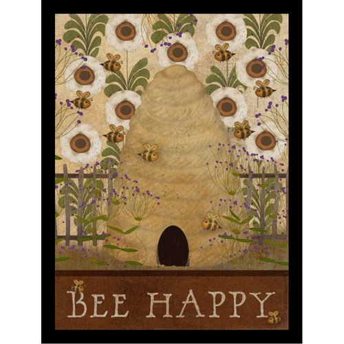 Buy Art For Less Bee Happy Poster by Beth Albert - Picture Frame ...