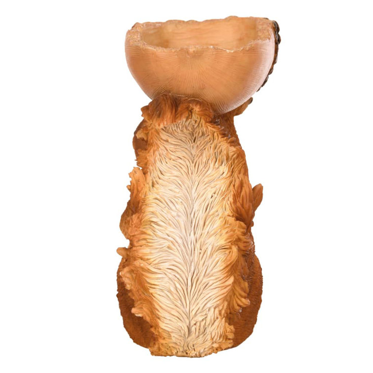 Union Rustic Esschert Design Feeding Bowl Acorn with Squirrel 18.5 x 10 ...