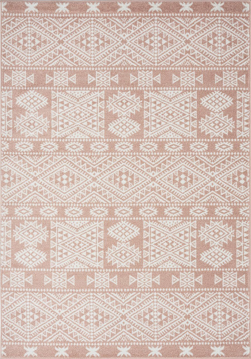 Foundry Select Amelia-Mae Peach And Ivory Tribal Pattern Rug | Wayfair