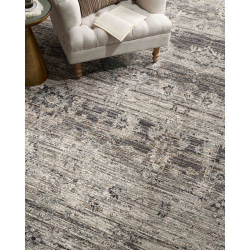 Jean Stoffer x Loloi Katherine Graphite / Jade Area Rug | Wayfair