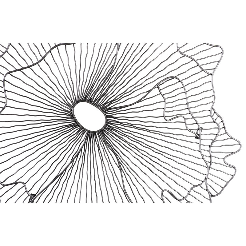 Phillips Collection Poppy Flower Wall Decor In Silver/Black | Perigold