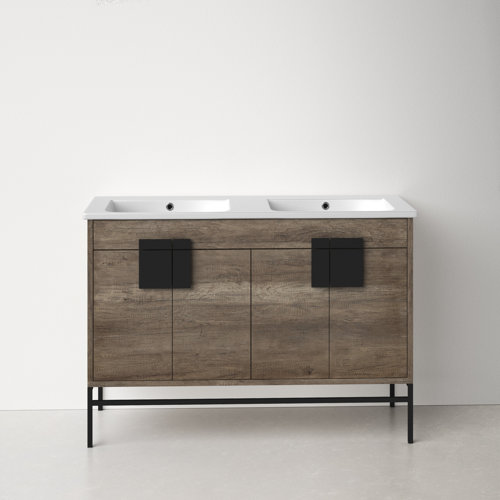Modern Double Bathroom Vanities | AllModern