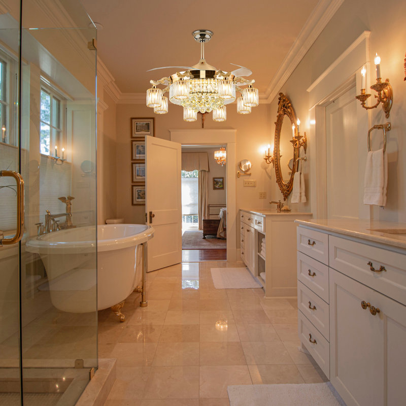 Rosdorf Park Jearold 42'' Modern Ceiling Fan with LED Lights and 8 ...