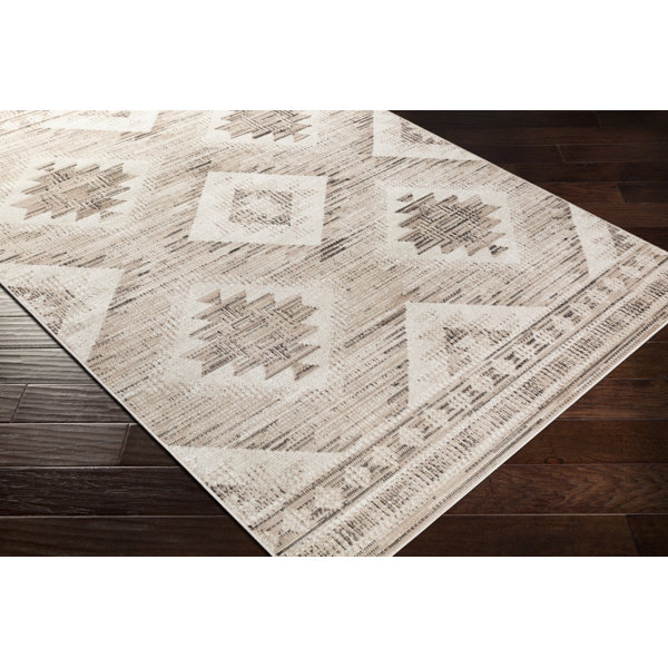 Union Rustic Hiller Performance Tan/Black Rug & Reviews | Wayfair