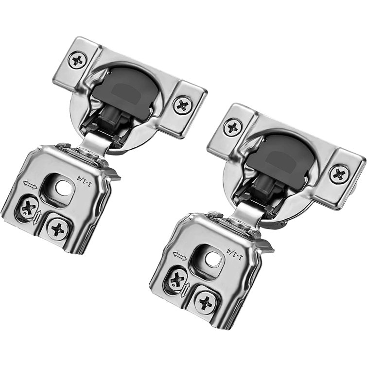 elysian 2 Piece Soft Close 1-1/4" Overlay Cabinet Hinge 105 Degree 6 ...
