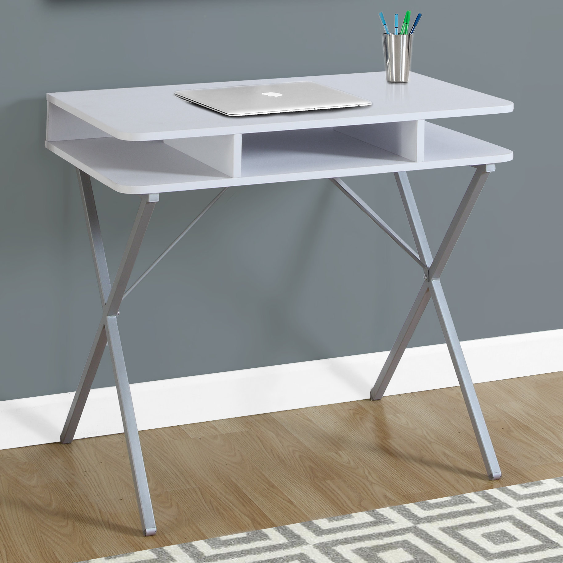 Ebern Designs Enhaut Computer Desk, Home Office, Laptop, Storage ...