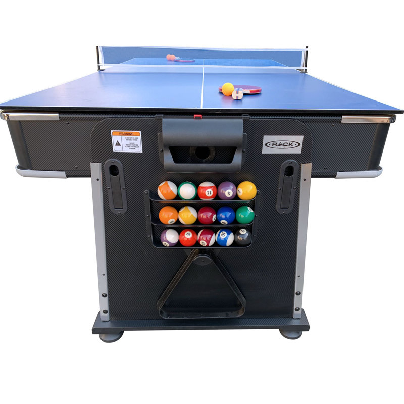 RACK Pool Tables RACK Triad 7-Foot 3-in-1 Multi Game Swivel Billiard ...