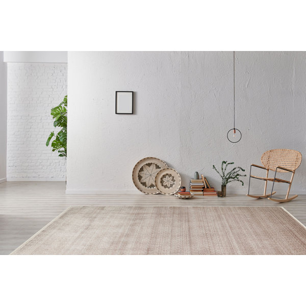 Williston Forge Reichman Murrieta Hand-Knotted Wool/Cotton Mink Rug ...