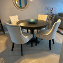 Madison Park Signature Helena Round Wood Pedestal Dining Table ...