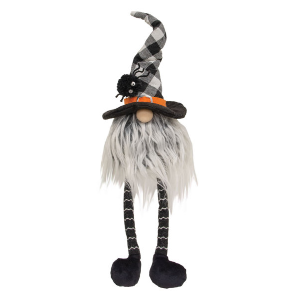 Millwood Pines Buffalo Check Witch Hat Dangle Leg Gnome | Wayfair