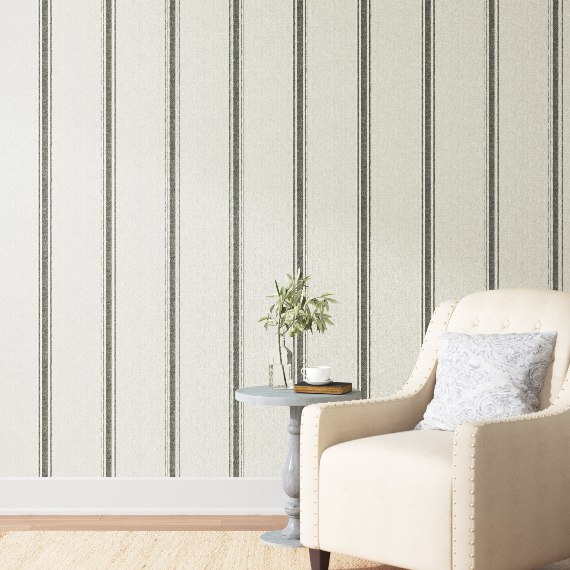 Three Posts™ Knarr Peel & Stick Striped Wallpaper & Reviews | Wayfair