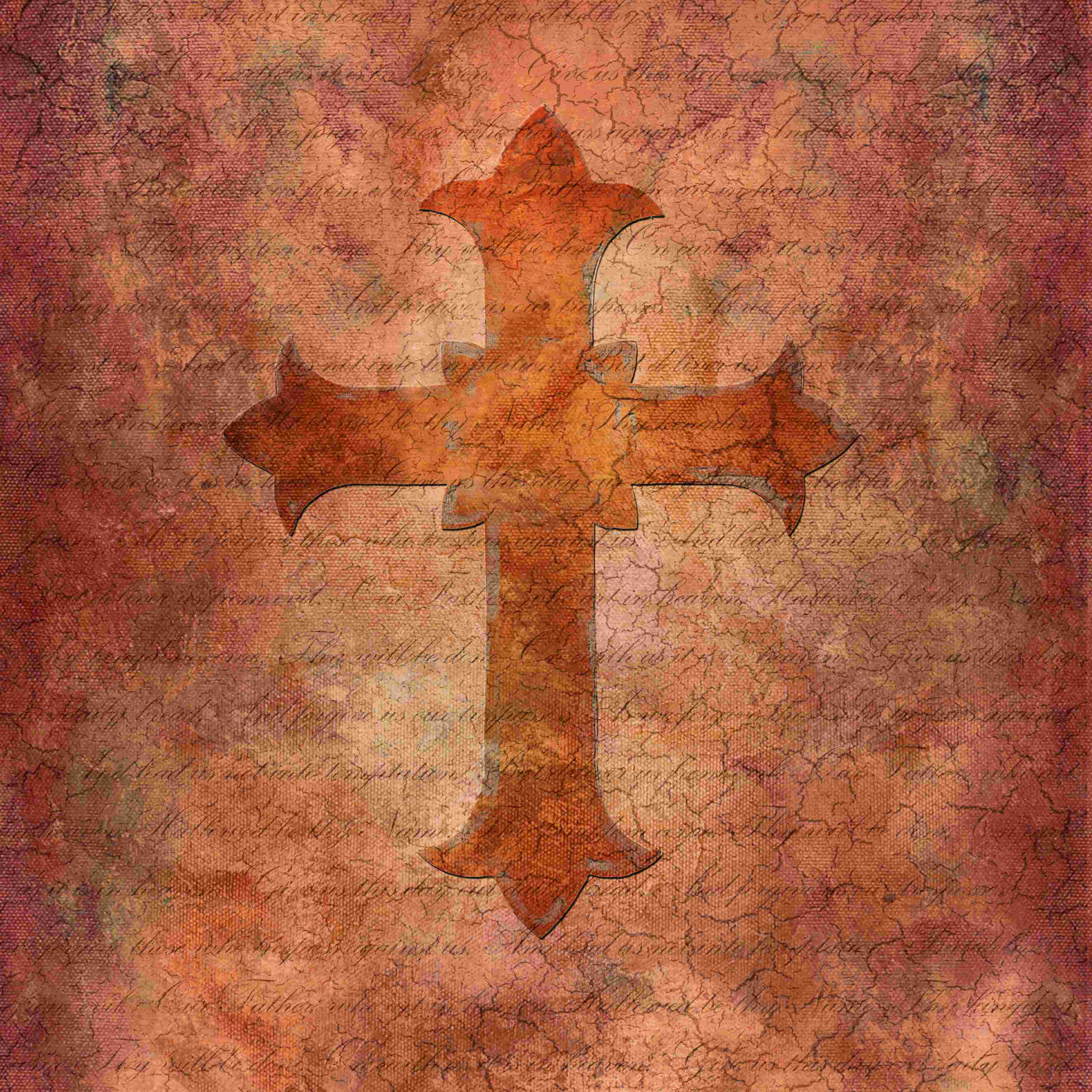 Charlton Home® Iron Cross Mat 2 - Wrapped Canvas Painting | Wayfair