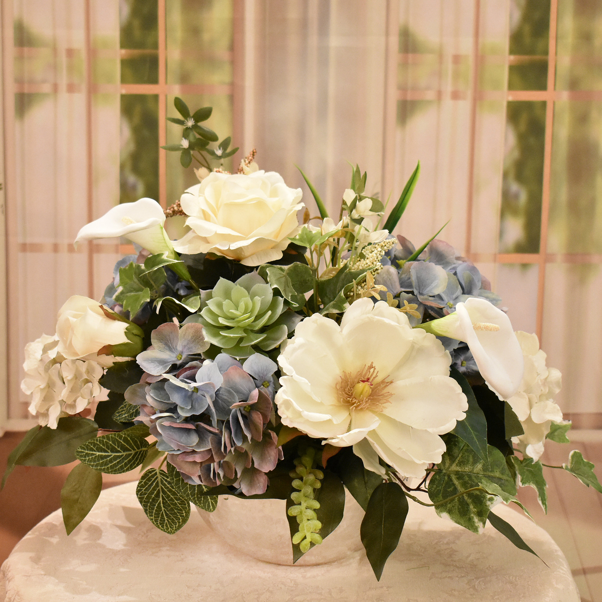 Primrue Mixed Centerpiece in Vase | Wayfair