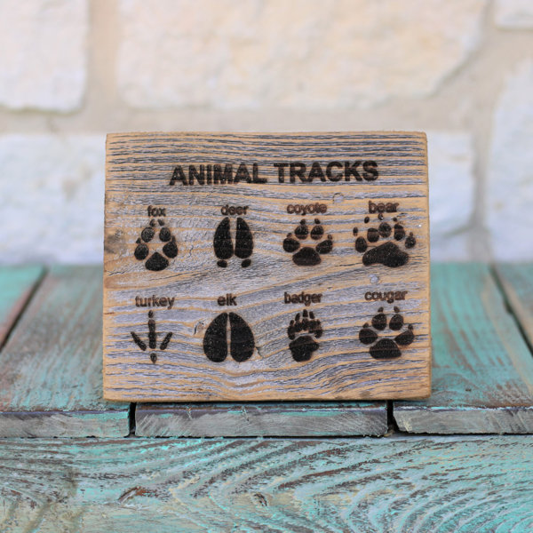 Millwood Pines Animal Tracks Sign Wall Décor & Reviews | Wayfair