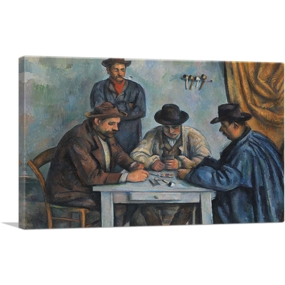 ARTCANVAS The Card Players 1890 On Canvas by Paul Cezanne Painting ...