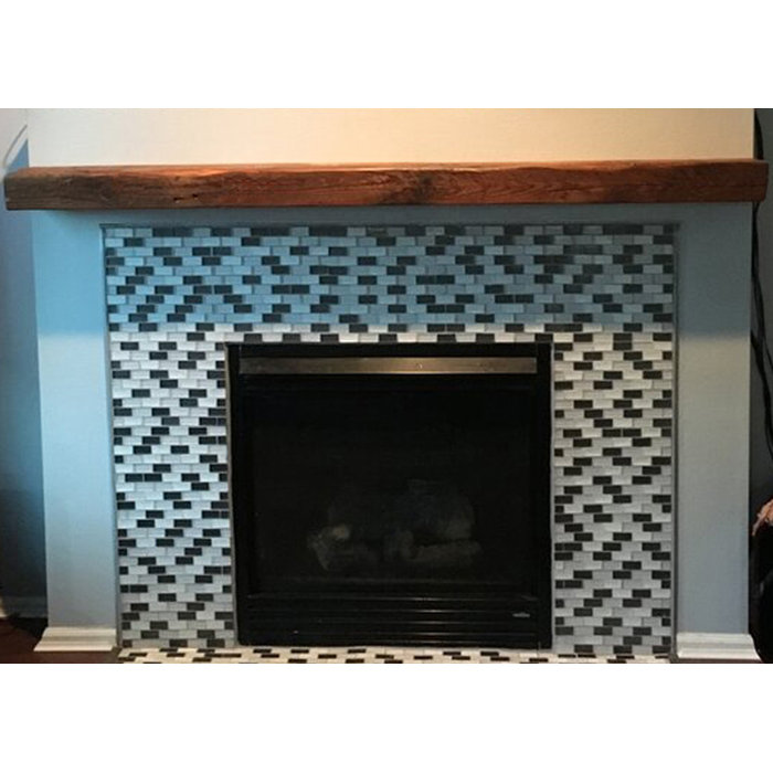 Creative Hardwoods Authentic Reclaimed Barn Beam Fireplace Mantel 4"H x ...