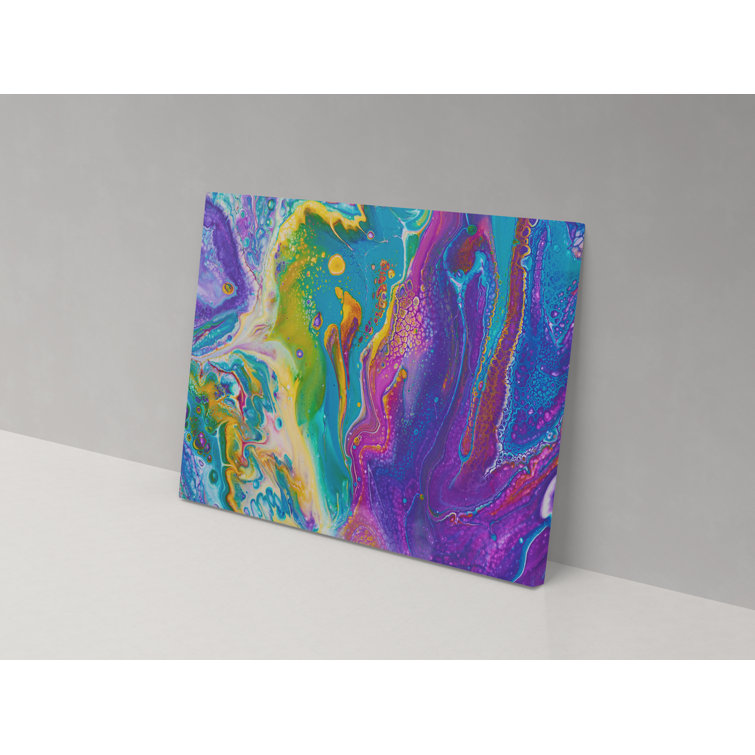 Metro Lane Multicolour Spill - Wrapped Canvas Painting | Wayfair.co.uk