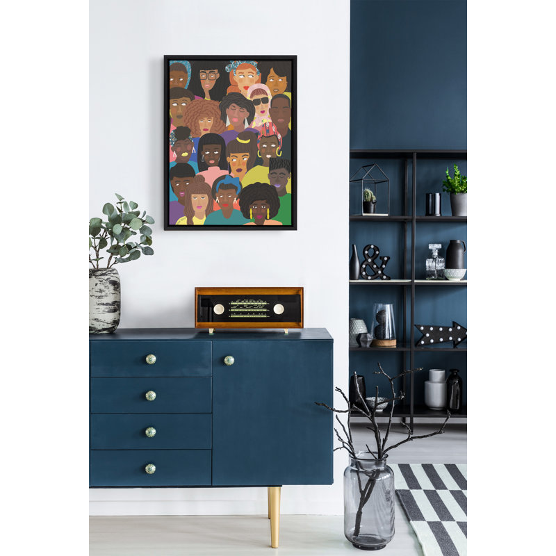 Red Barrel Studio® Black People United Framed On Canvas by Queenbe ...